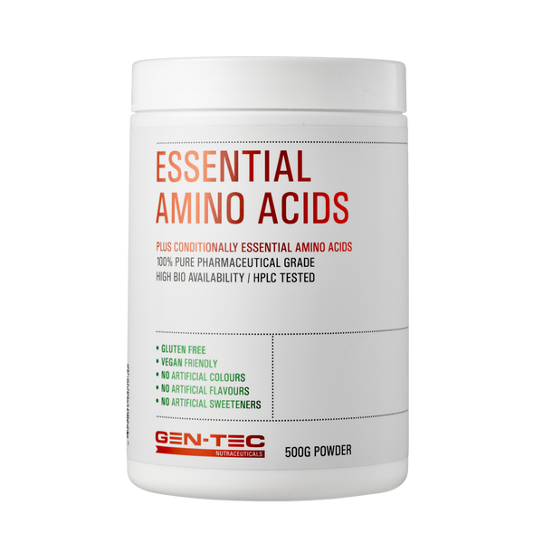 Pure Essential Amino Acids (Vegan) 200g / 500g - EAAs - Gen-Tec Nutrition